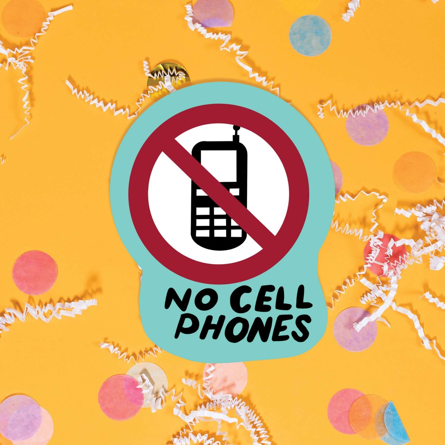 GG Inspired No Cell Phones Decal Sticker – Rock Paper Scissors