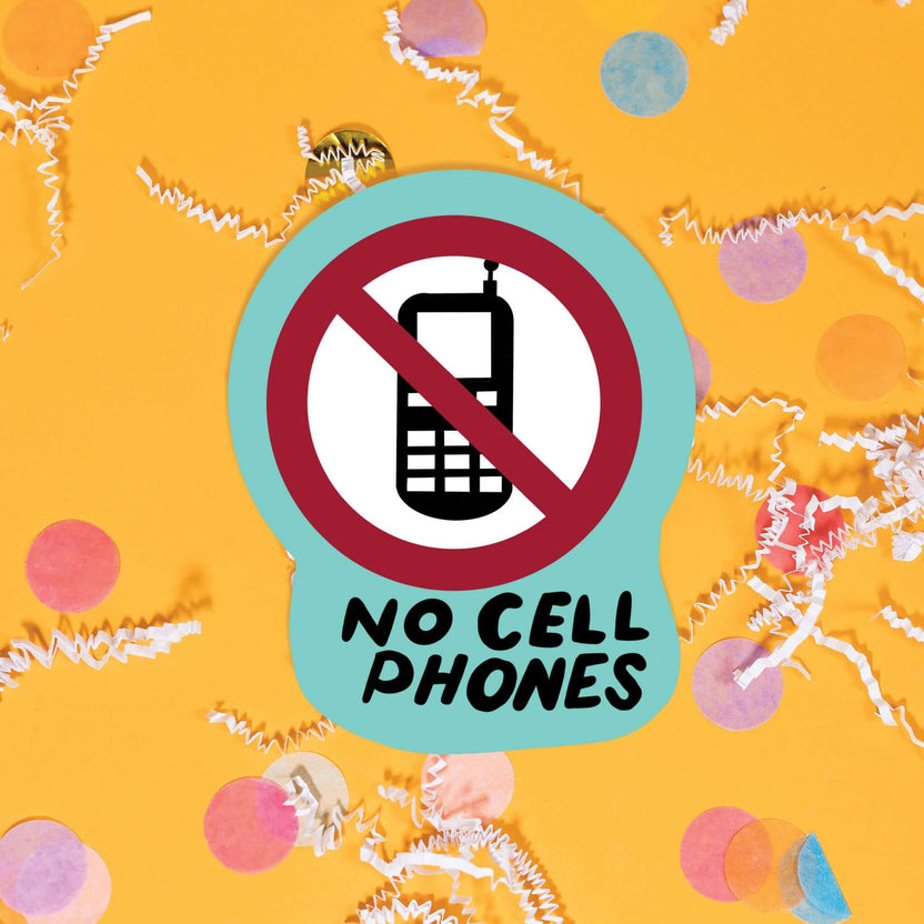 Gilmore Girls Inspired No Cell Phones Decal Sticker – Rock Paper Scissors